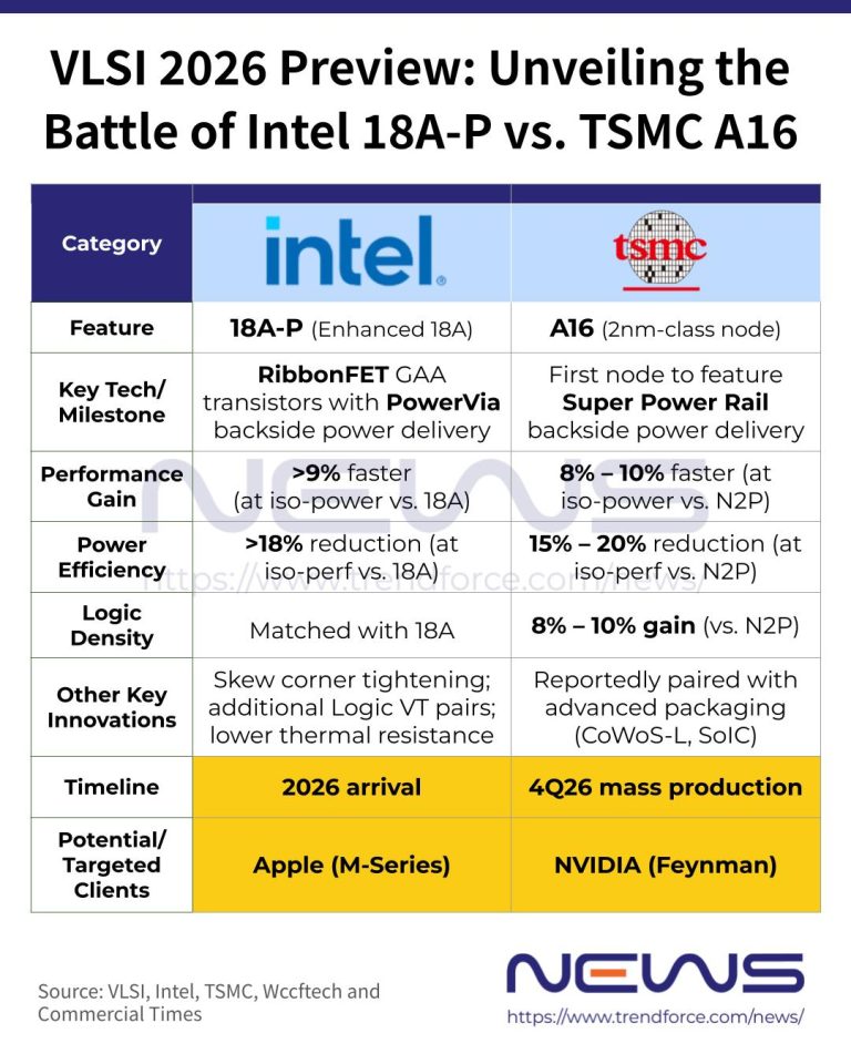 [News] Intel 18A-P and TSMC A16 Set for VLSI Showdown in Advanced Node ...